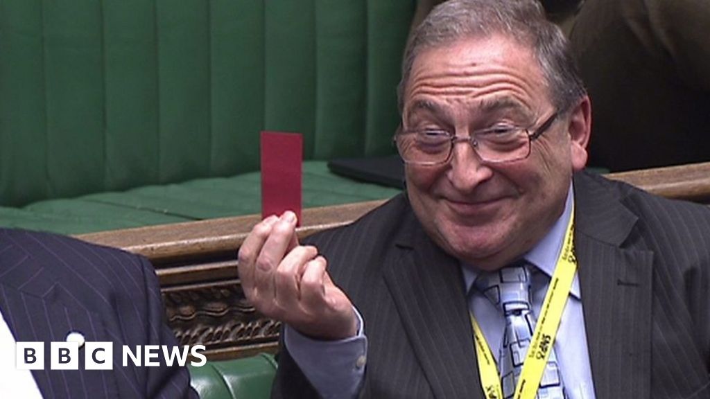 PMQs: Tory Douglas Ross shown 'red card' by SNP's John McNally - BBC News