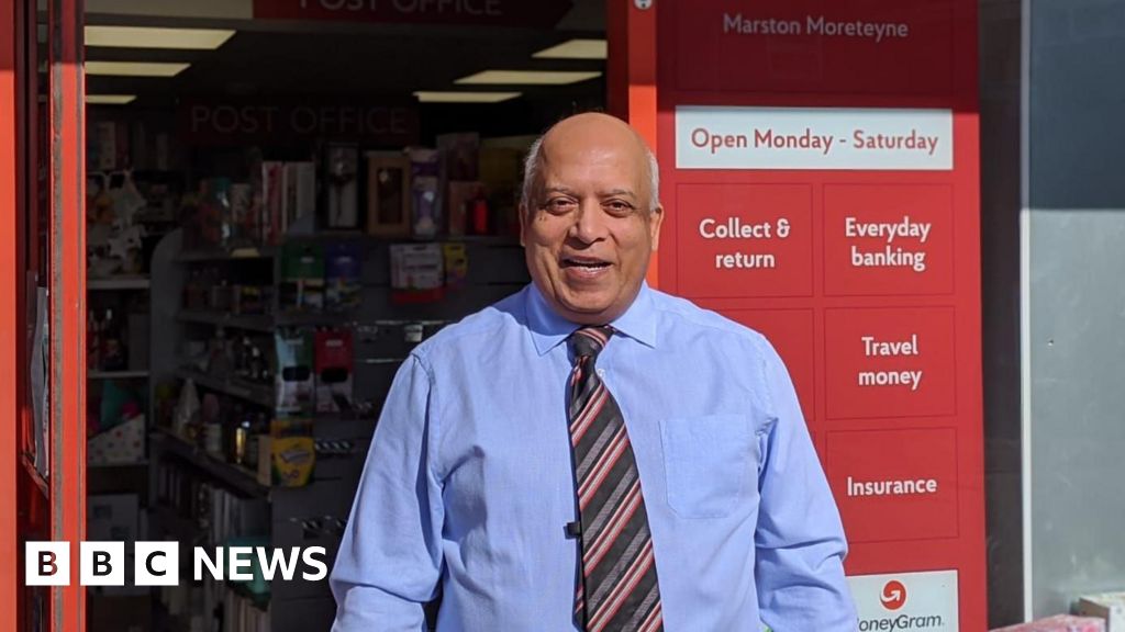 Celebration for Marston Moretaine Captain Tom postmaster