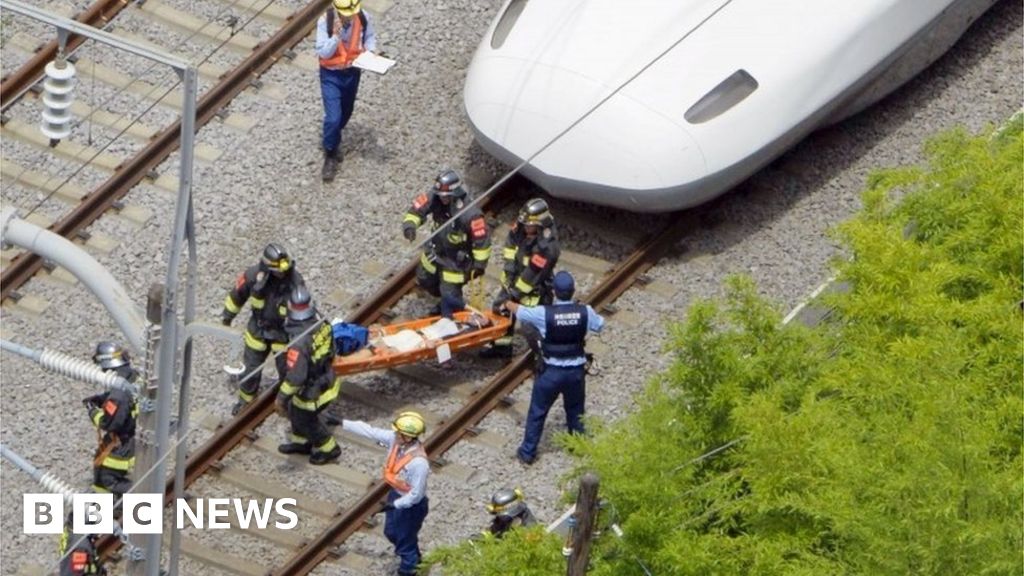 Japan bullet train 'self-immolation' fire kills two - BBC News