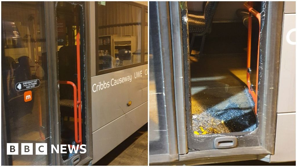 Bristol bus driver left shaken as bricks thrown at buses - BBC News