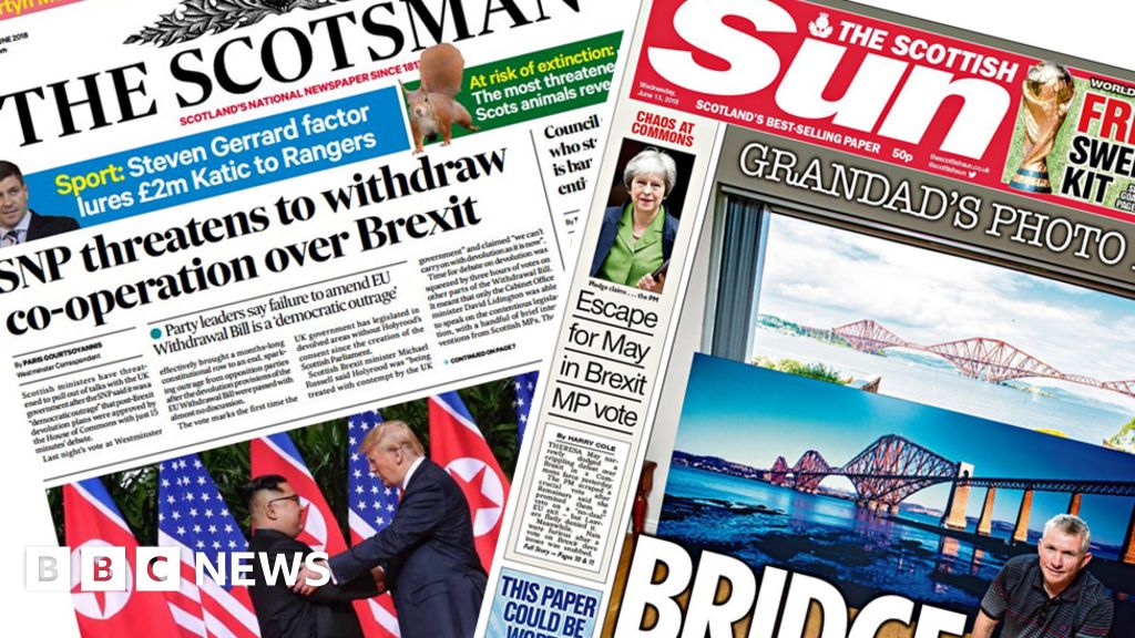 The papers: PM's 'contempt' for Scottish democracy - BBC News