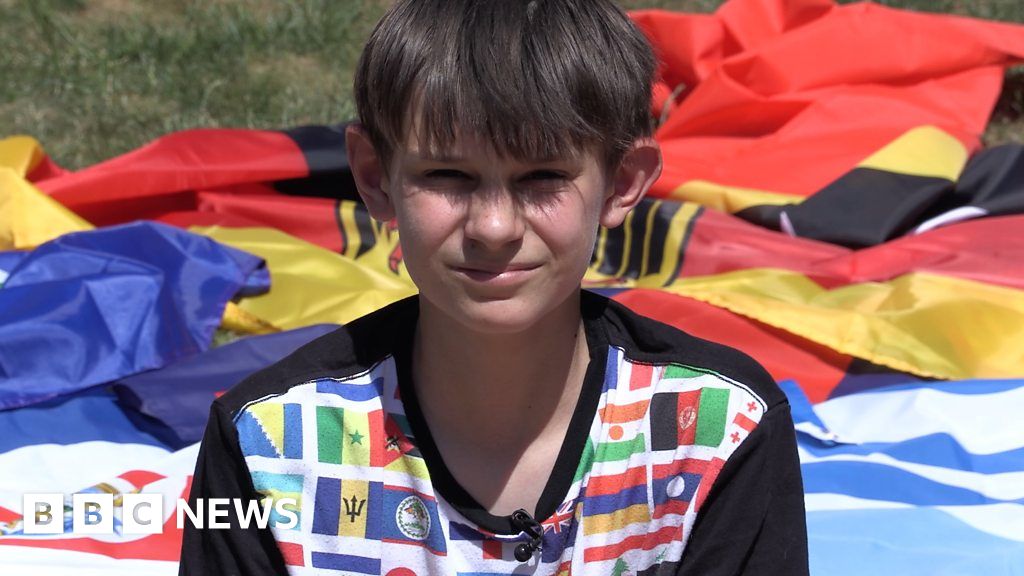 Autistic teenager flies a flag every day