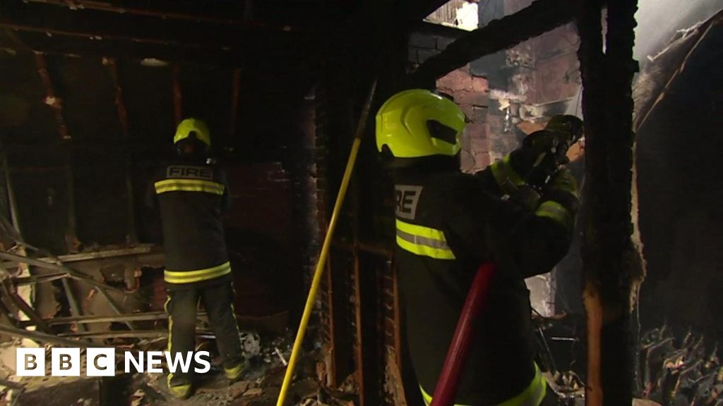 Royal Clarence fire: Inside the shops burnt out in the blaze - BBC News