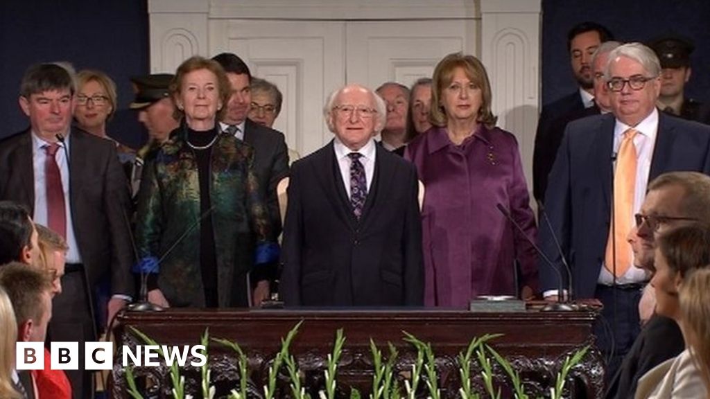 Michael D Higgins inaugurated as President of Ireland - BBC News