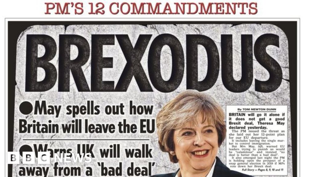How May's Brexit speech played out on the front pages - BBC News
