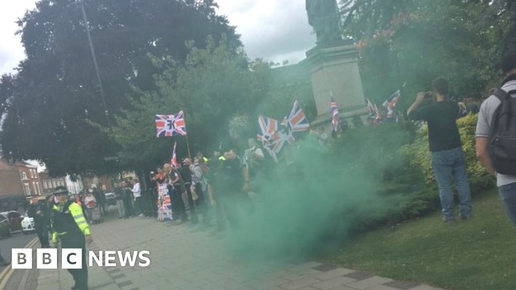 National Front rally in Grantham sees two arrests