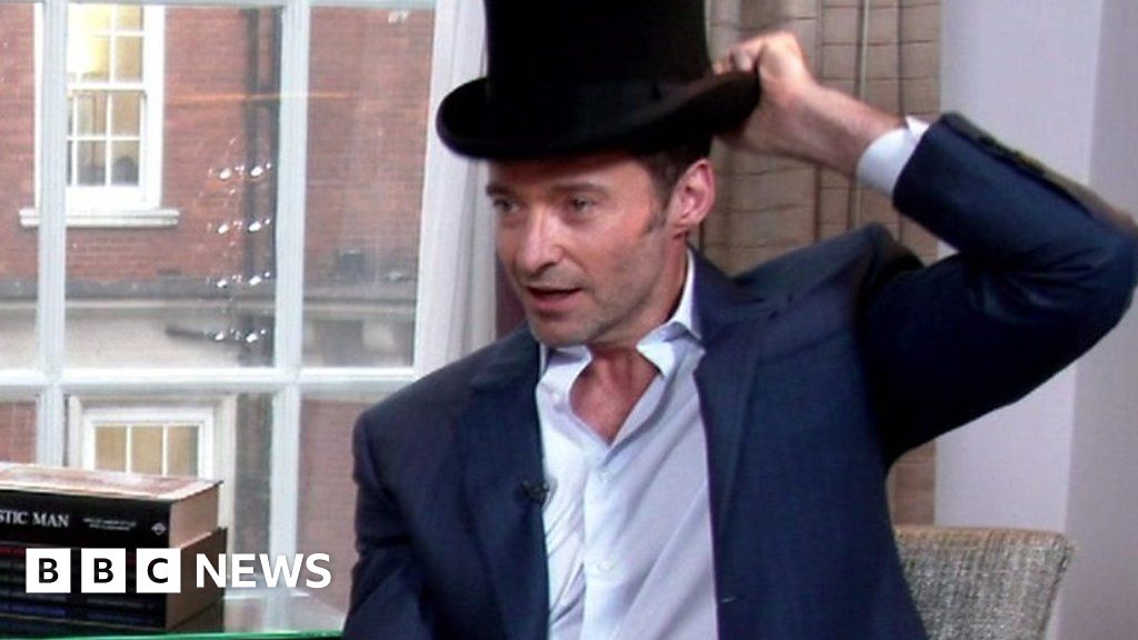 Hugh Jackman's novelty top hat trick - BBC News