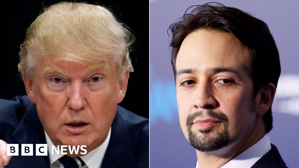 Donald Trump welcome at Hamilton, says Broadway musical's creator - BBC ...