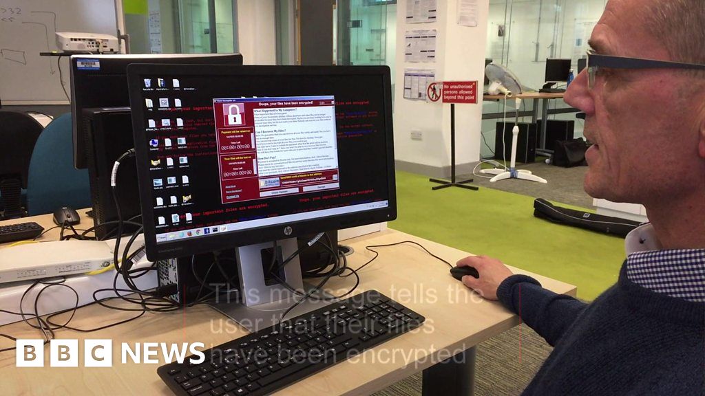 Watch what happens when ransomware hits - BBC News