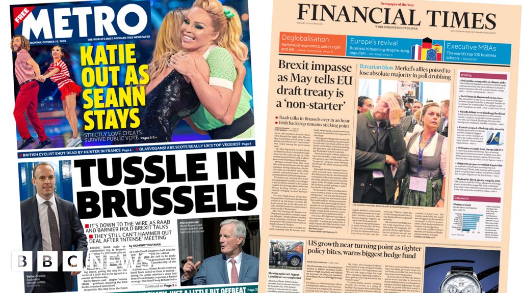Newspaper headlines: 'Brexit impasse' and a 'tussle in Brussels'