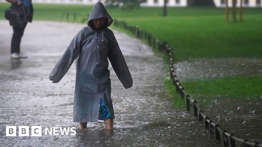 London flooding: When a month of rain fell in one day - BBC News