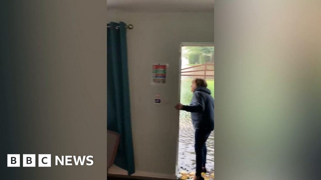 Butlin's in Minehead was hit by heavy rain - BBC News