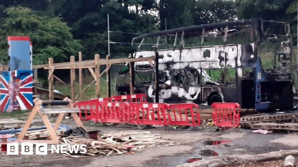 Bradford: Arson attack on bus at children's charity - BBC News