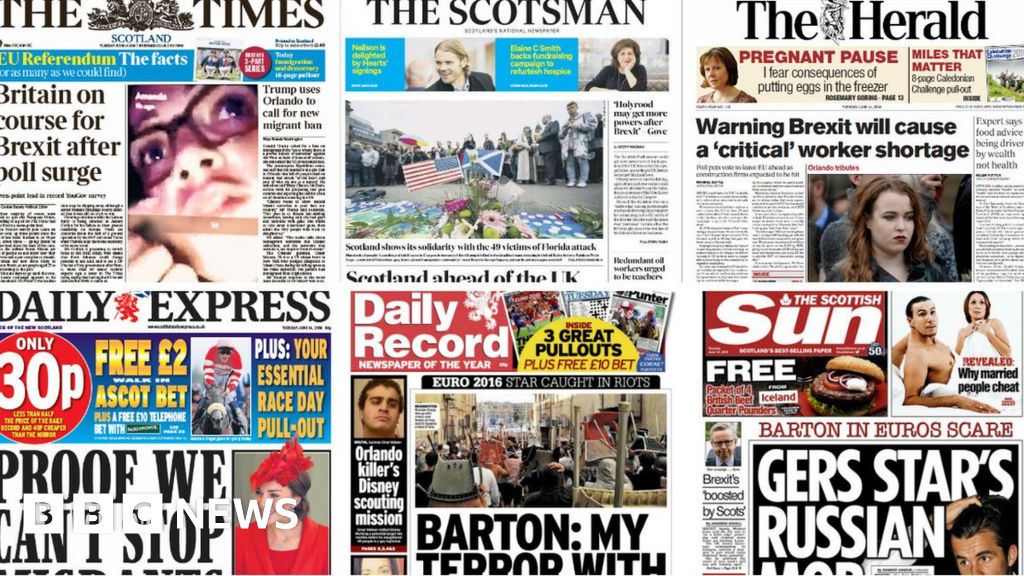 Brexit poll and Gers star's 'terror' - BBC News