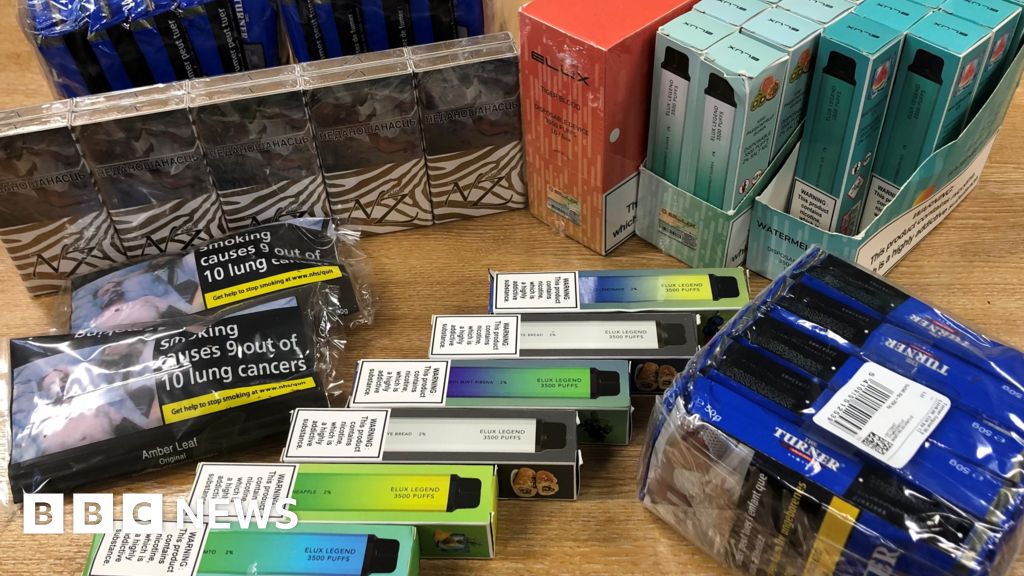 Oversized vapes seized during raids on shops in Darlington - BBC News
