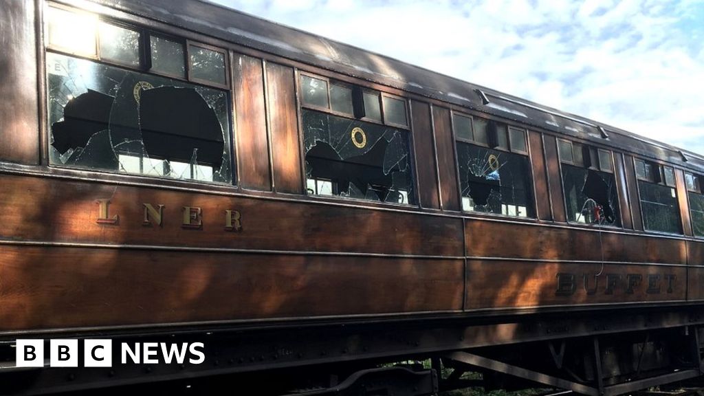 Downton Abbey railway carriages ruined by vandals