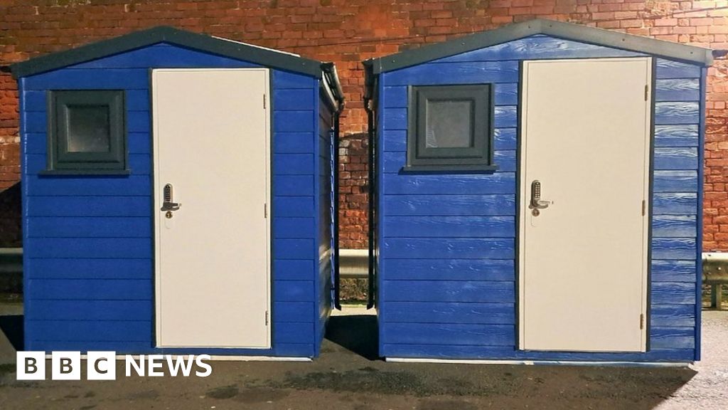 Two temporary homeless pods at Hereford bus station relocated