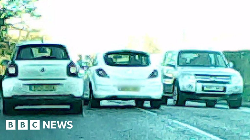 Watch: Police release footage of traffic near misses - BBC News
