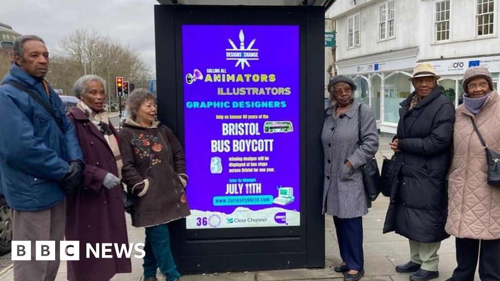 Bus stop design competition honours Bristol bus boycott - BBC News