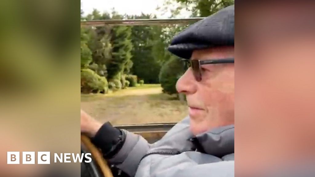 Man, 94, takes father's Sunbeam Talbot classic car for a spin - BBC News