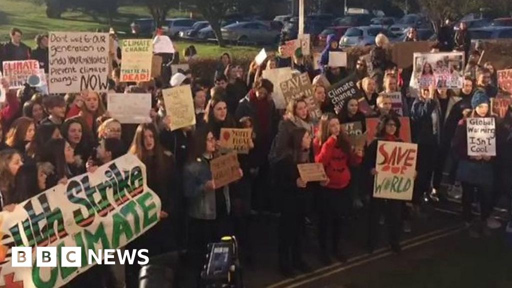 Climate change protests staged by children