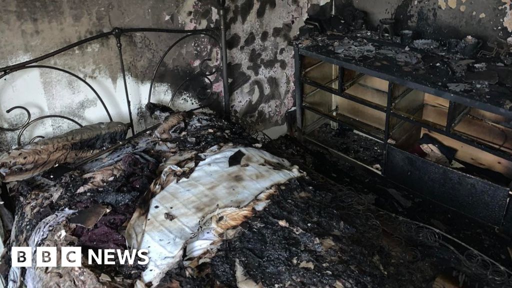 Stoke Albany home severely damaged after candle causes fire - BBC News