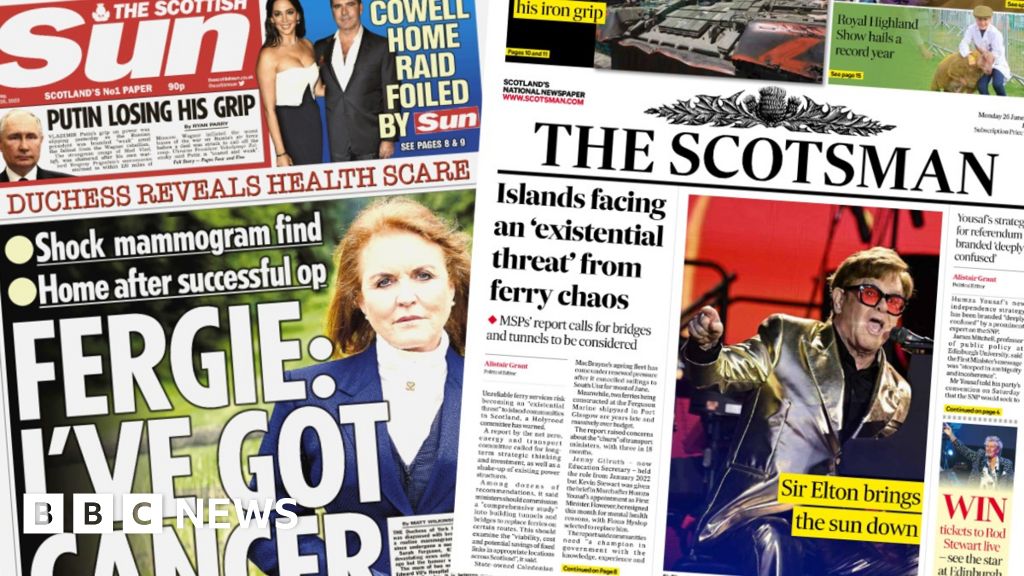 Scotland's papers: Ferry 'chaos' report and 'Fergie cancer battle ...