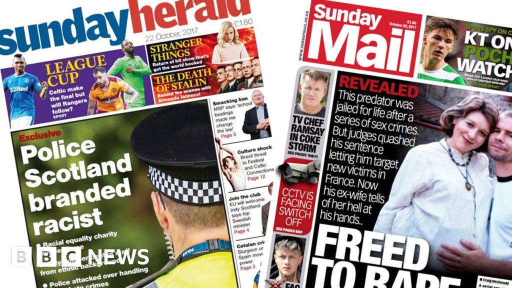 Scotland's papers: Police Scotland branded 'racist' - BBC News