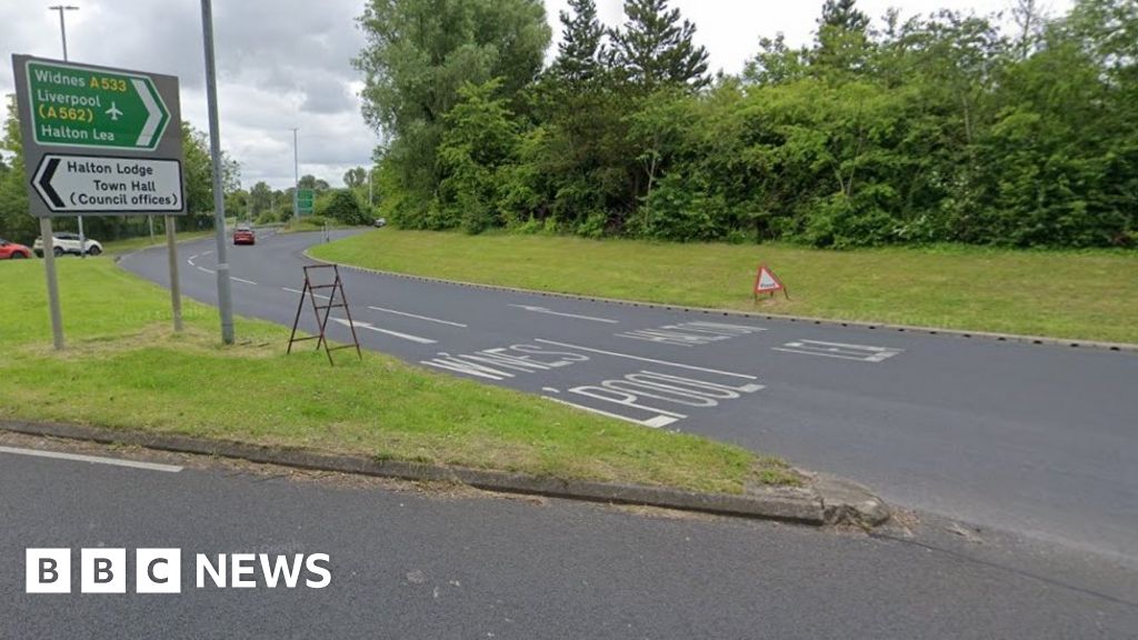 Pedestrian, 65, critical after Runcorn roundabout crash - BBC News