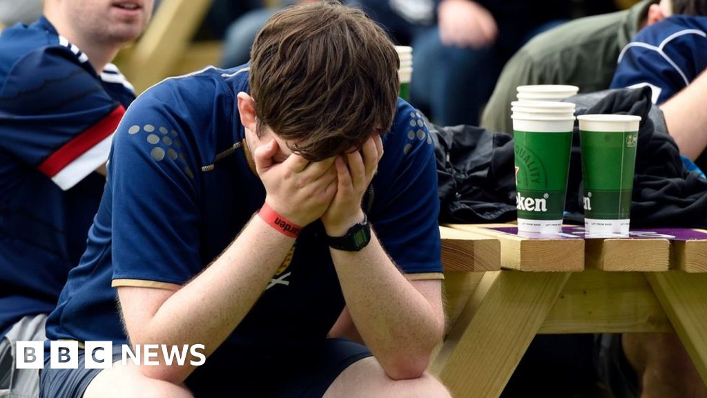 In pictures: Fans watch Scotland lose first match at Euro 2020 - BBC News