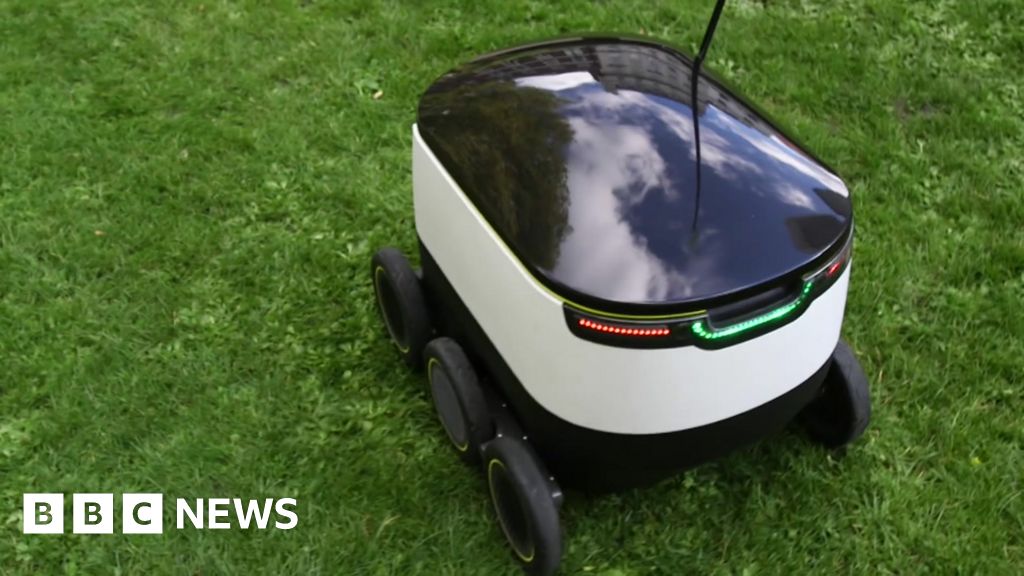 Starship robot aims to reduce delivery costs - BBC News