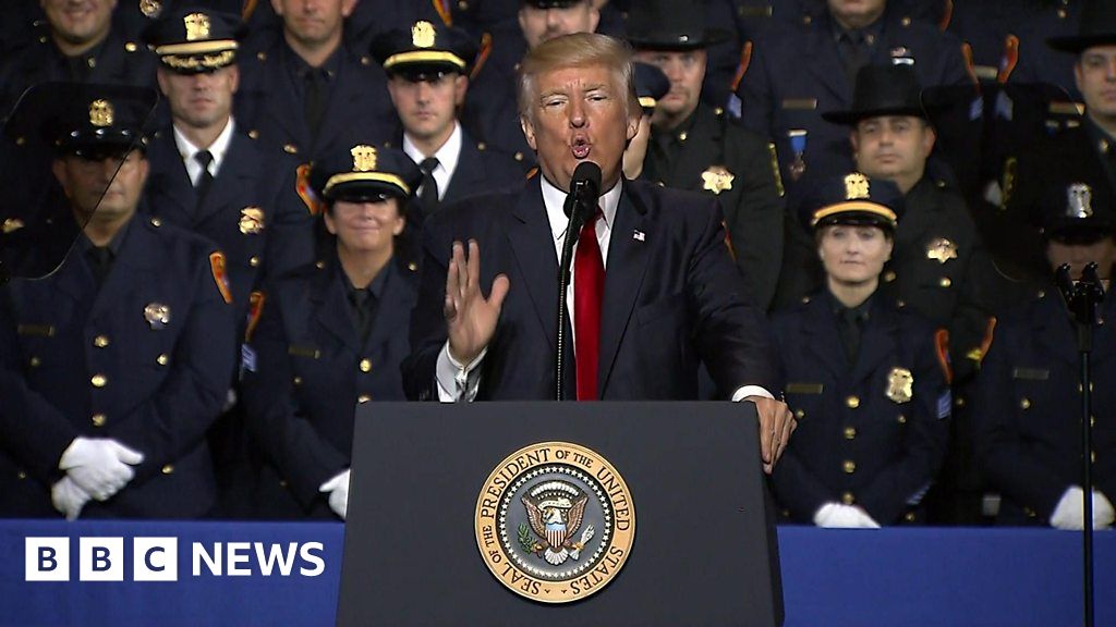 Trump to police: 'Don't be too nice' - BBC News