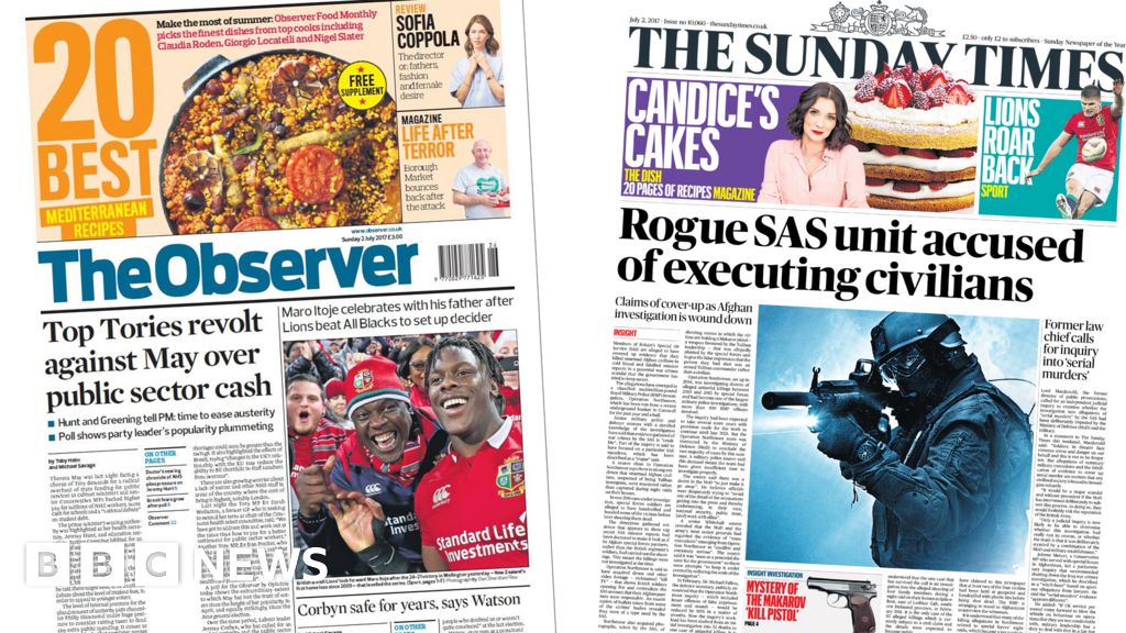 Newspaper Headlines Pm Faces Chorus Of Tory Demands