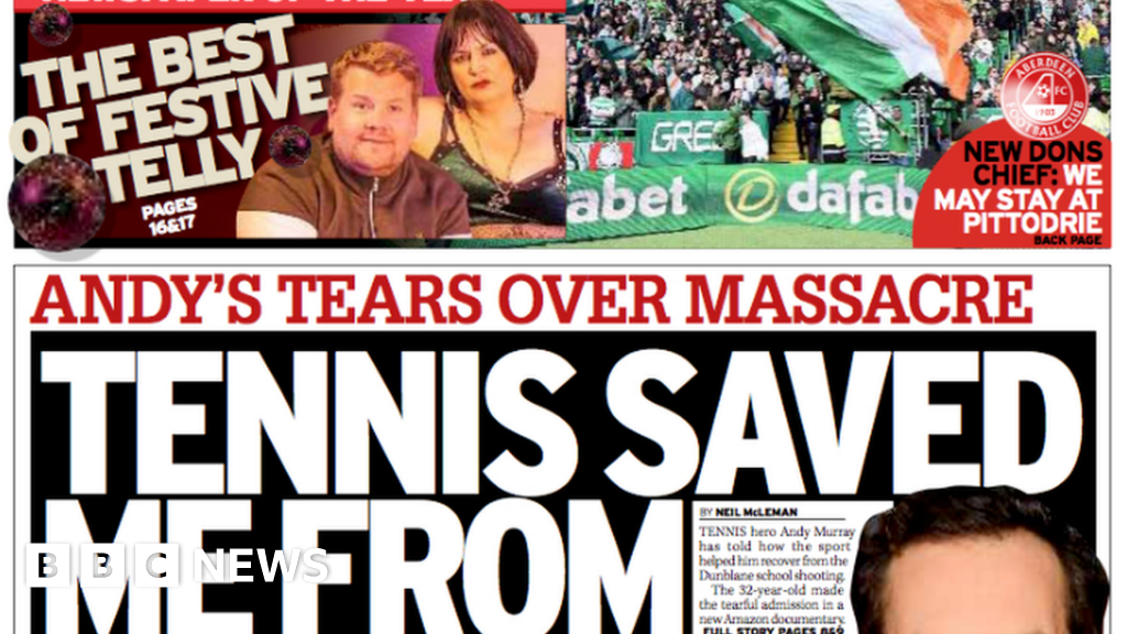 The papers: Andy Murray's Dunblane torment and Corbyn 'plot' - BBC News