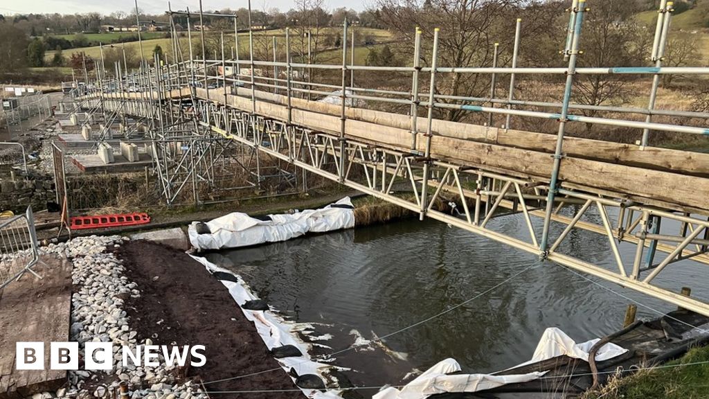Hazlehurst Bridge in Staffordshire to be rebuilt by summer - BBC News