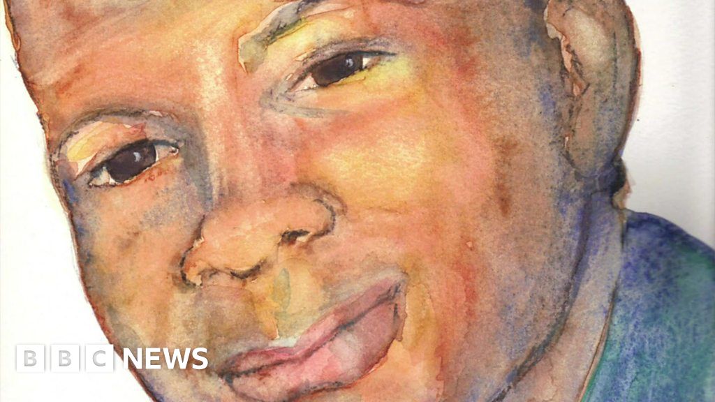 Painting faces of young US gun victims