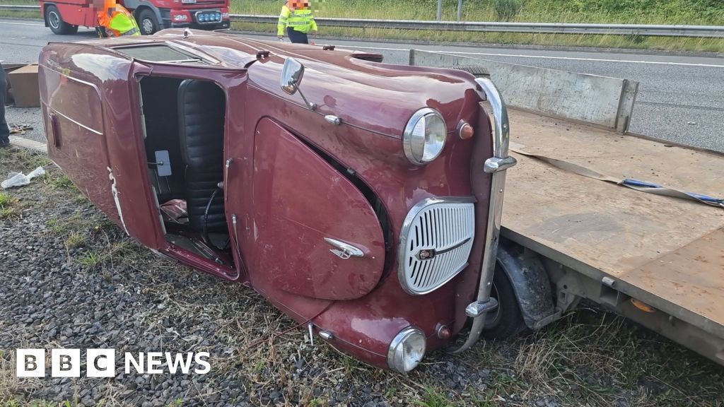 Classic car destroyed in Devon M5 crash