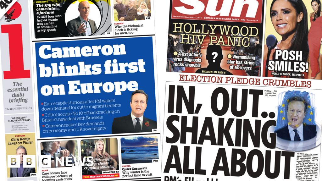 Newspaper headlines: EU reform, Modigliani sale and I'm a Celebrity ...