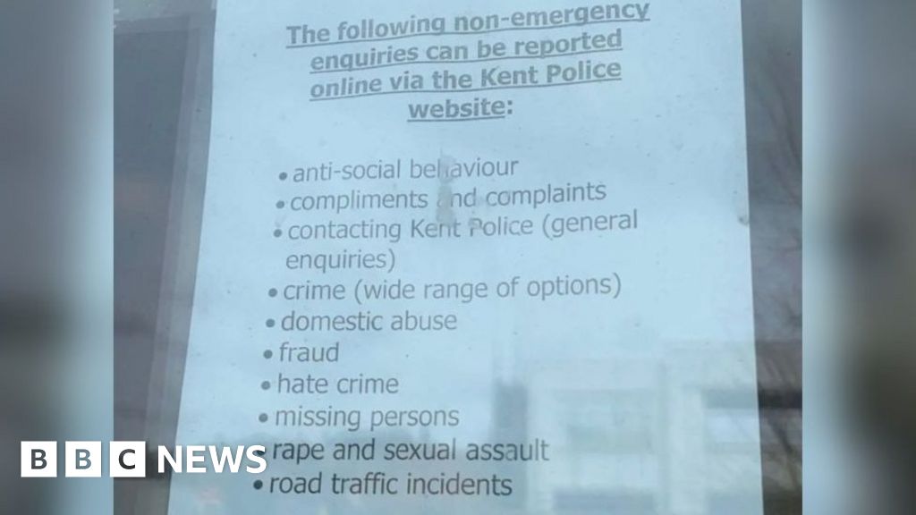 Kent Police sign lists rape as ‘non-emergency’ crime - BBC News