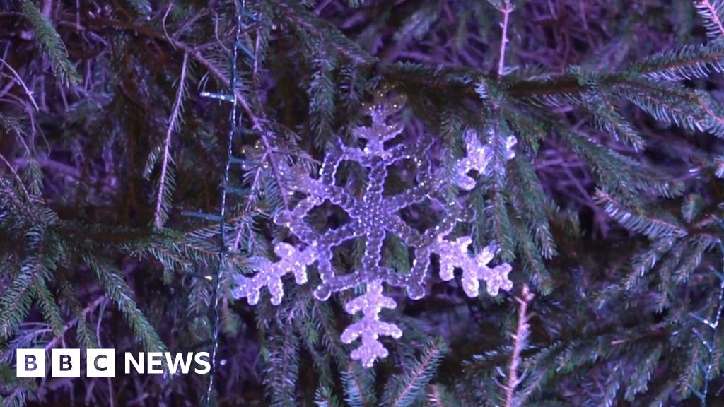 Cwmavon unites to decorate Christmas tree - BBC News