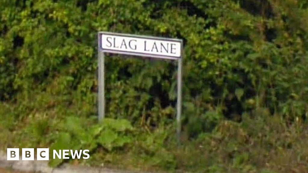 Westbury's controversial Slag Lane signs to be reinstated - BBC News