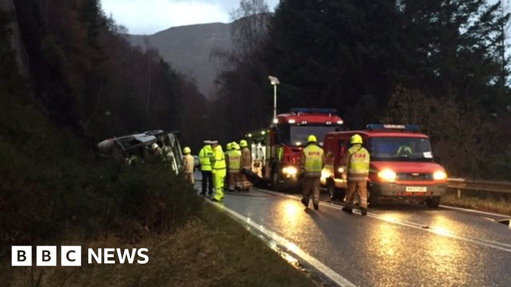 Steven Mitchell named as driver killed in A835 tanker crash - BBC News