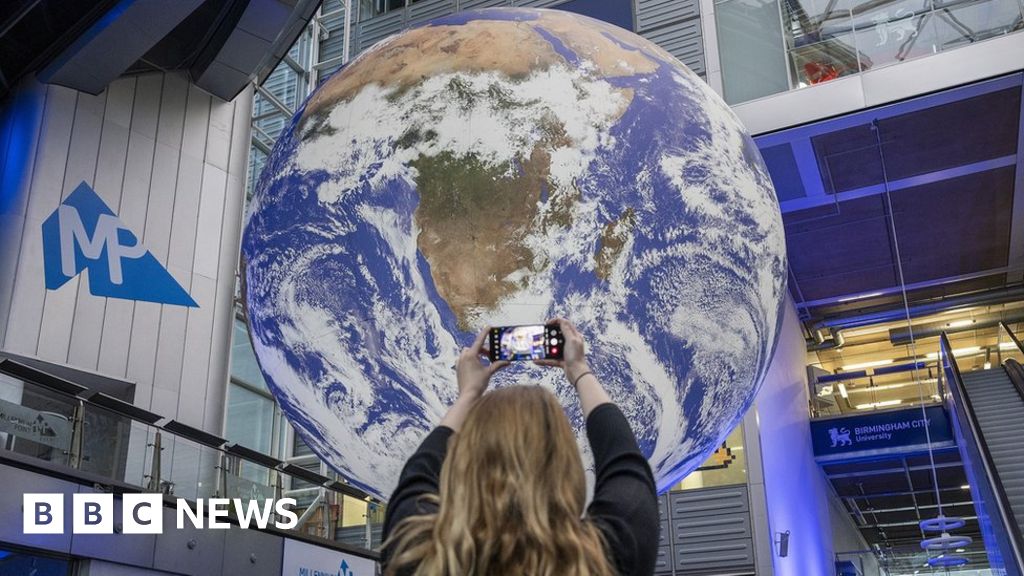 Earth artwork Gaia on display in Birmingham - BBC News