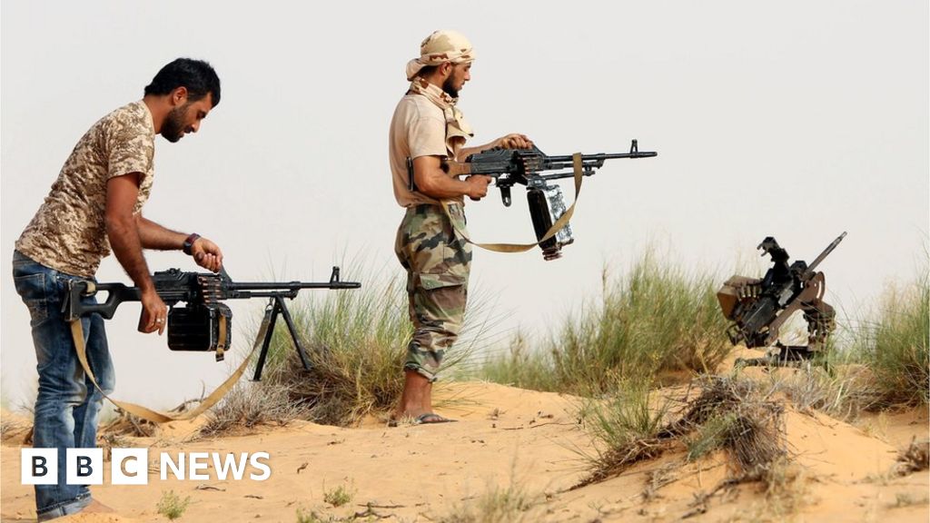 Weapons for sale on Facebook in Libya - BBC News