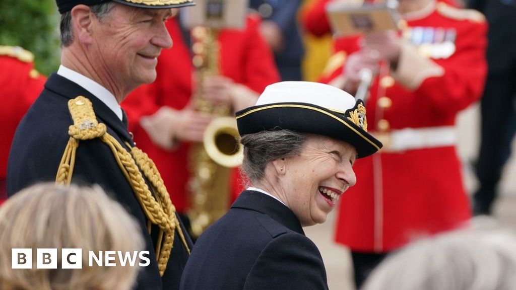 Princess Anne and service personnel mark Armed Forces Day
