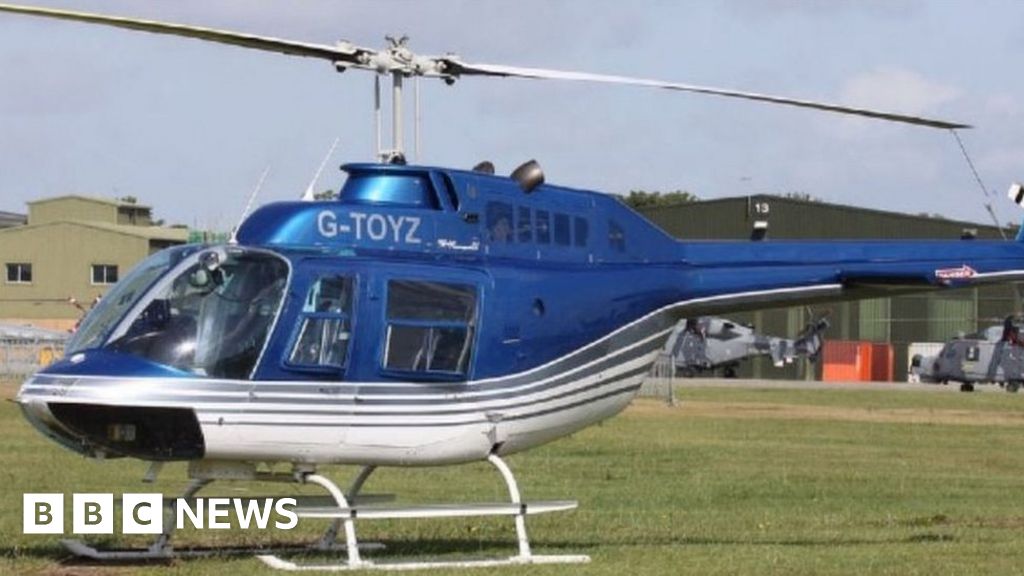 Newport: Helicopter blew away sign injuring passenger - BBC News
