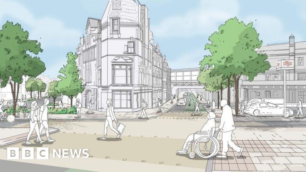 New plans for busy gyratory outside Shrewsbury station - BBC News