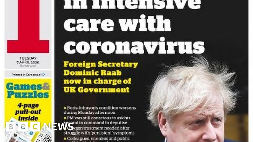 Scotland's papers: Boris Johnson moved to intensive care - BBC News
