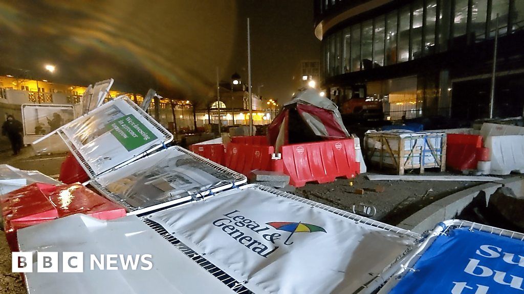 Wales weather: Storm damage after heavy rain overnight - BBC News