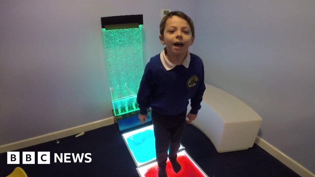 The colourful 'pods' helping special needs children go to school - BBC News